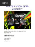 English SBA Sample | PDF | Jamaica | Tourism
