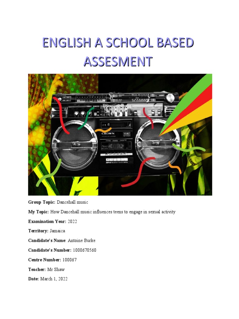 English A SBA | PDF | Adolescence | Thought