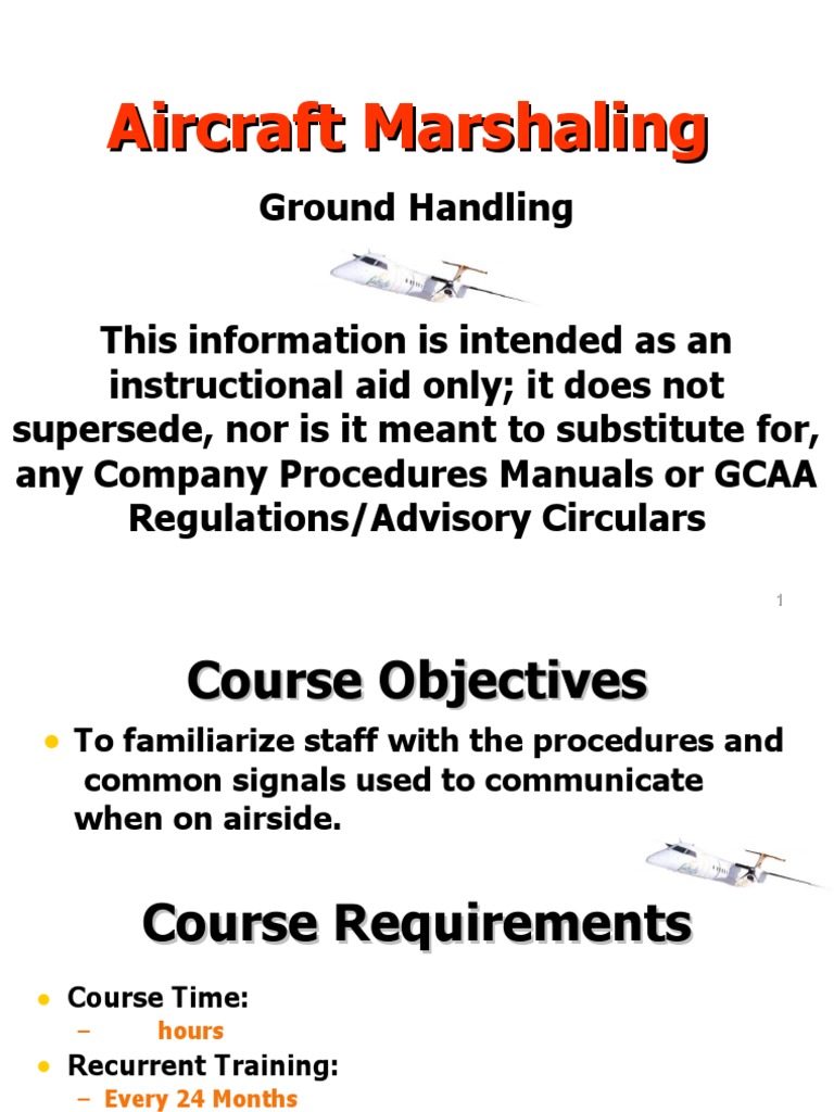 6 ASEGH - Marshalling Aircraft | PDF | Transport | Aviation