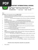 Basic Science JSS1 Examination Question Bank | PDF | Force | Water