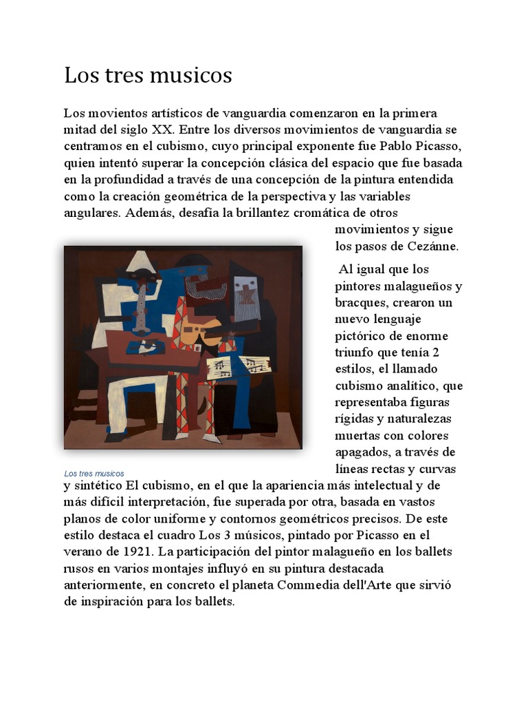 Investigacion Del Cubismo | PDF | Pablo Picasso | Cubismo