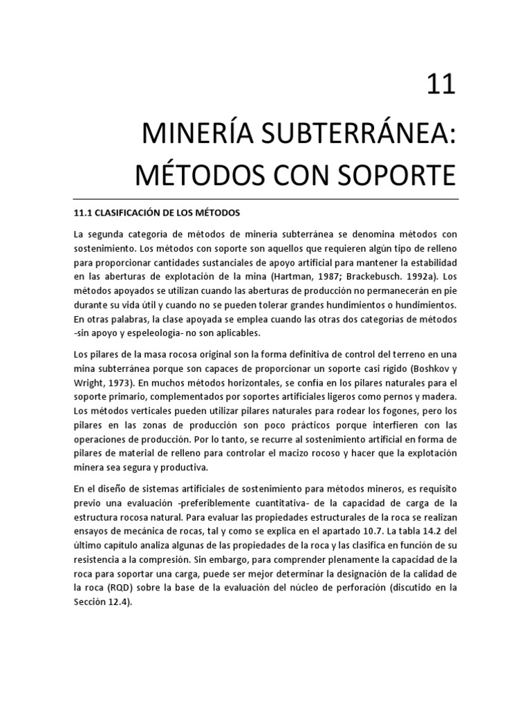 Traduccion Del Capitulo Xi | PDF | Minería | Perforación