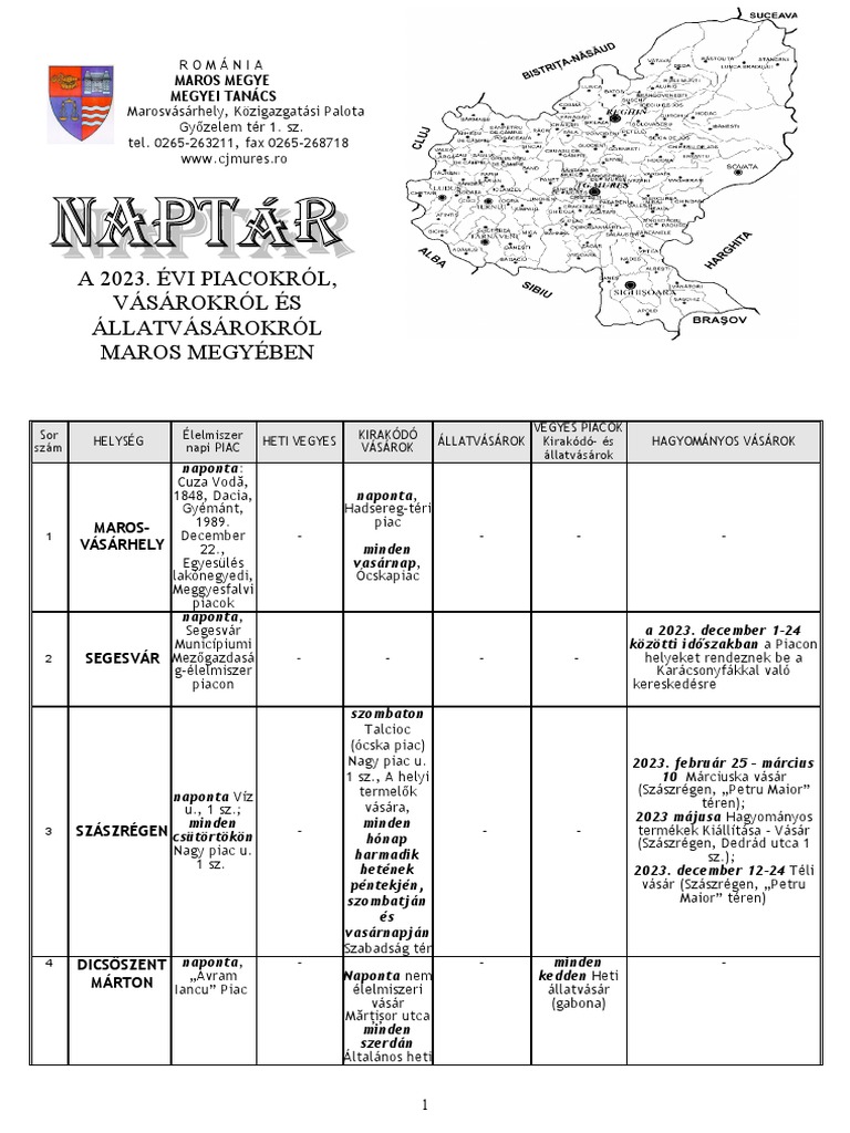 Calendar-targuri-2023_HU | PDF
