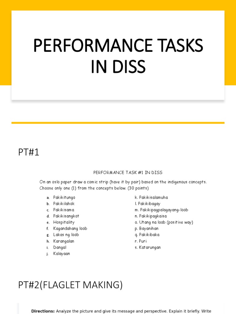 Performance Tasks in Diss | PDF