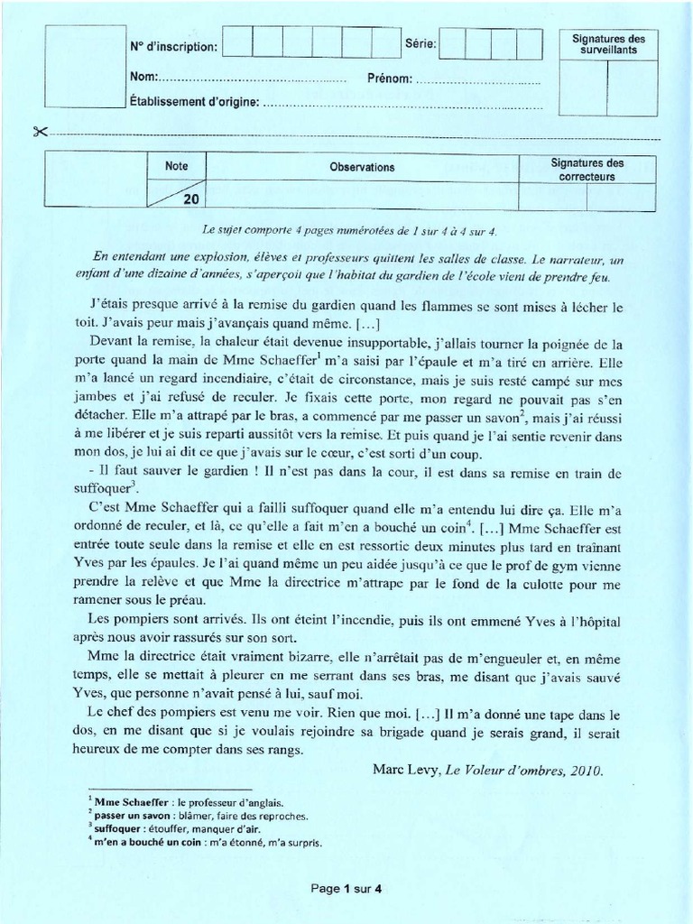 Concours 9eme 2023 Francais | PDF