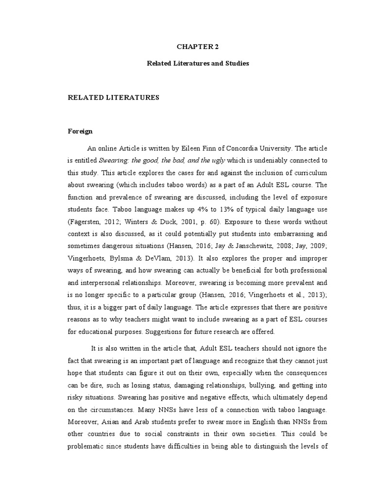 Chapter 2 (Quali) | PDF | Profanity | English As A Second Or Foreign ...