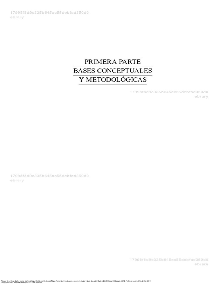 Introducci - N - A - La - Psicolog - A - Del - Trabajo - 2a - Ed - Pag 1 - 33 | PDF | Ciencias ...