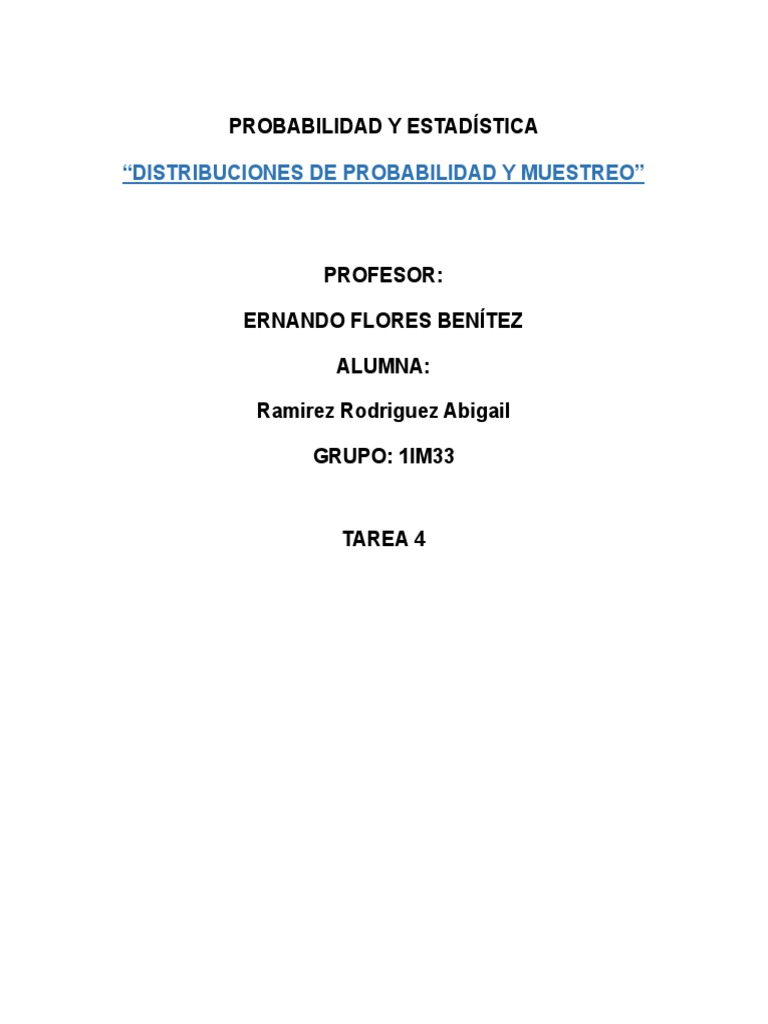 Tarea Proba | PDF | Distribución de veneno | Enseñanza de matemática