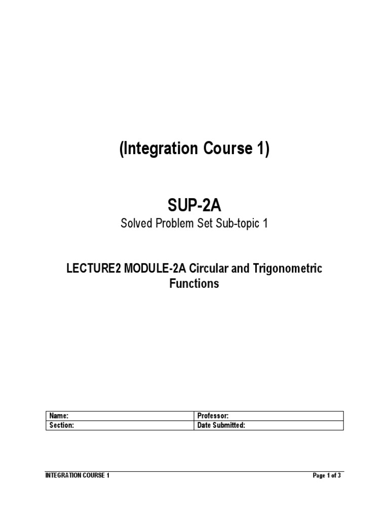 Sup 2a | PDF | Lie Groups | Combinatorics