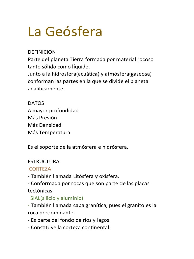 La Geósfera | PDF | Ciencia y matemáticas | Historia