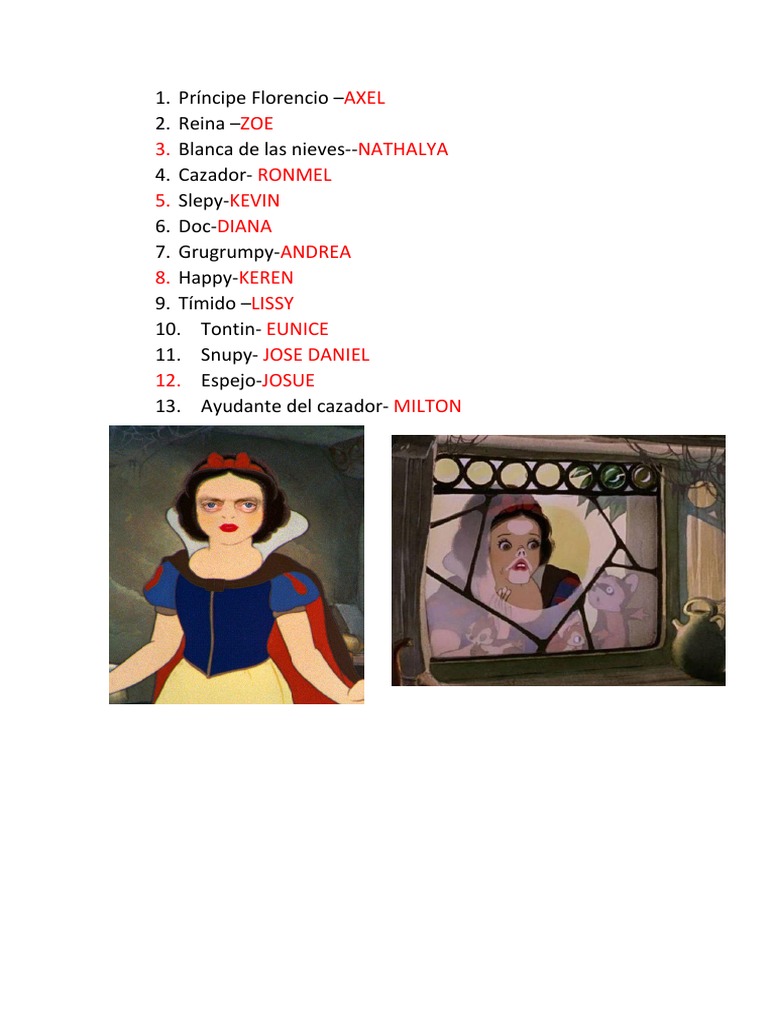 Blanca Nieves: Versión Cómica | PDF