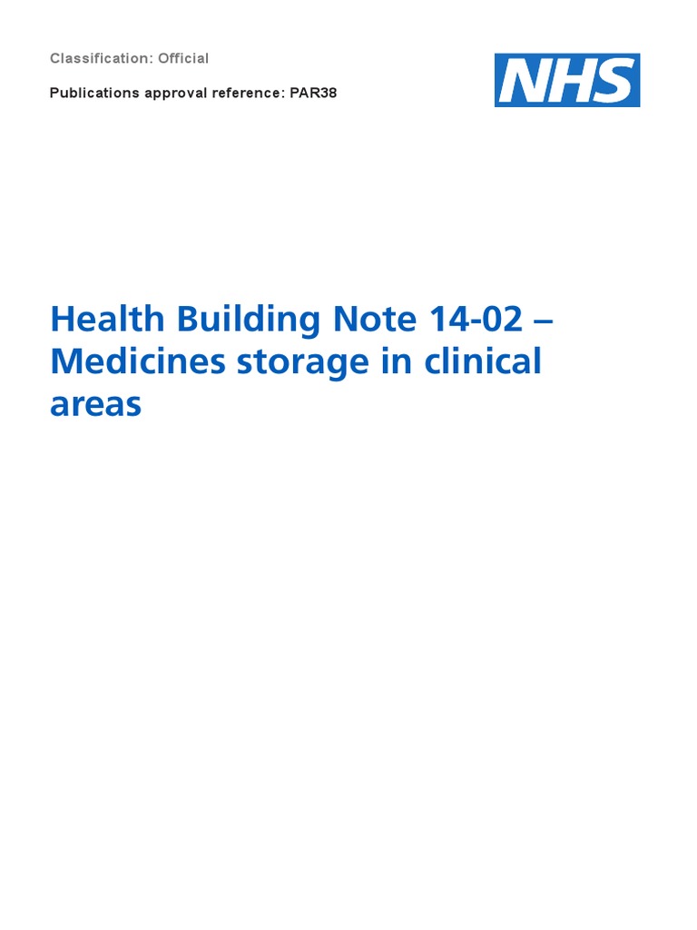 HBN 14 02 Medicines Storage in Clinical Areas | PDF | Health Care ...