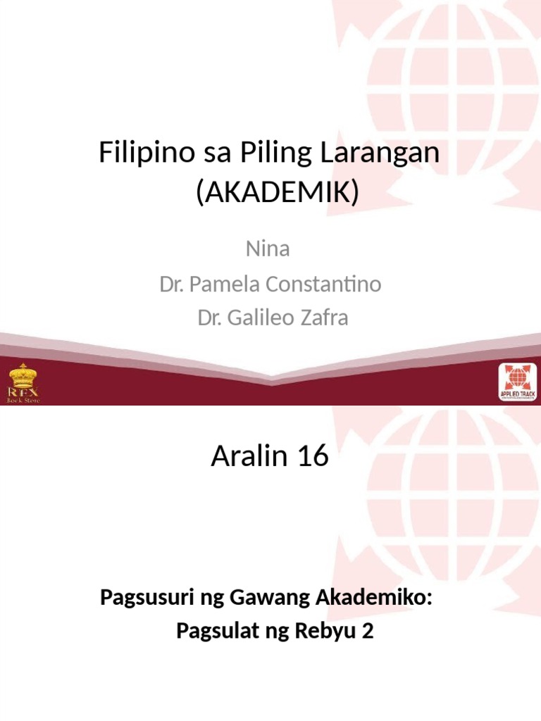 Aralin 14 Pagsusuri NG Gawang Malikhain Pagsulat NG Rebyu 2 | PDF