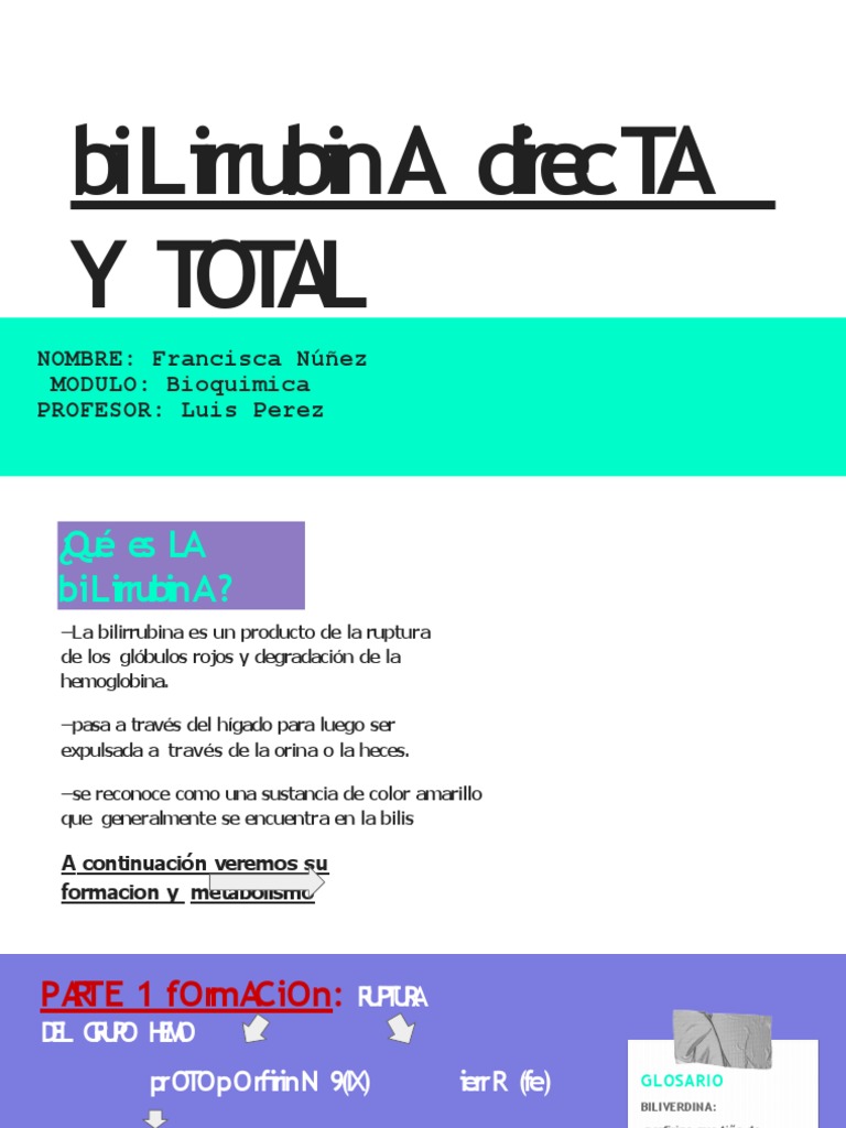Bilirrubina Total y Directa | PDF | Bilis | Sistema exocrino Bilirrubina Total y Directa | PDF | Bilis | Sistema exocrino