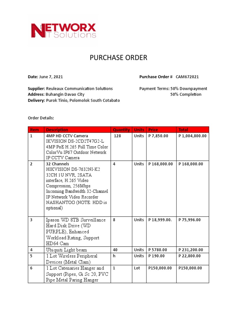 Purchase Order | PDF