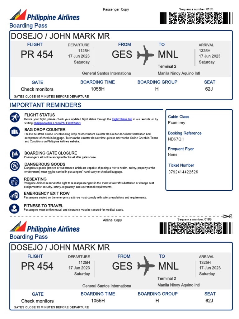 Boarding Pass | Download Free PDF | Airlines | Transport