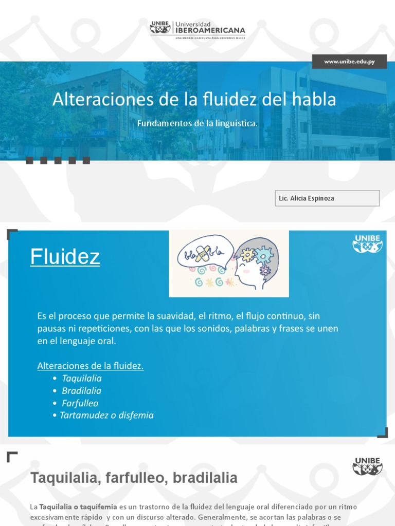Alteraciones de La Fluidez | PDF | Tartamudeo | Enfermedades y trastornos