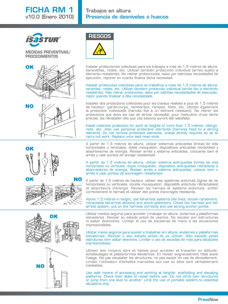 FICHAS - RM - 1 Trabajos en Altura | PDF | Equipo | Escalada de roca