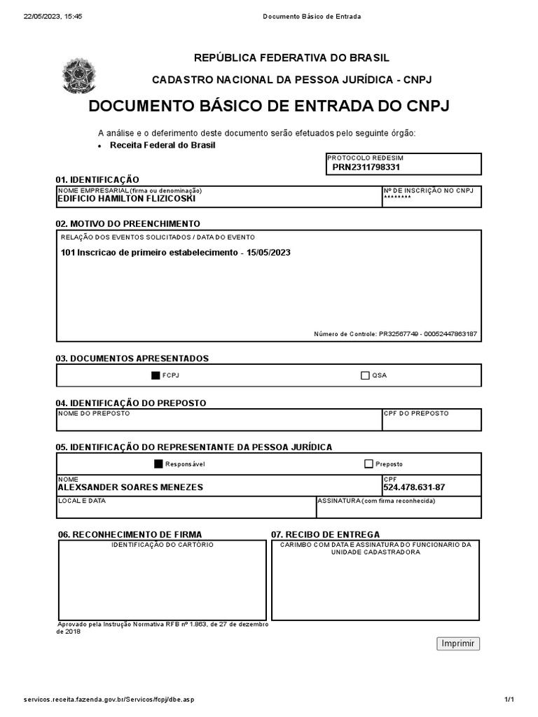 Documento Básico de Entrada | PDF | Governo | Brasil