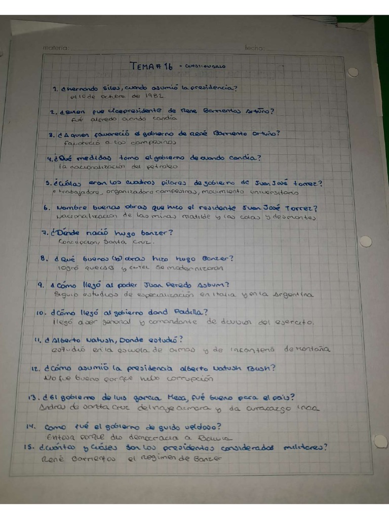 Tema 16 Cuestionario LIZ | PDF