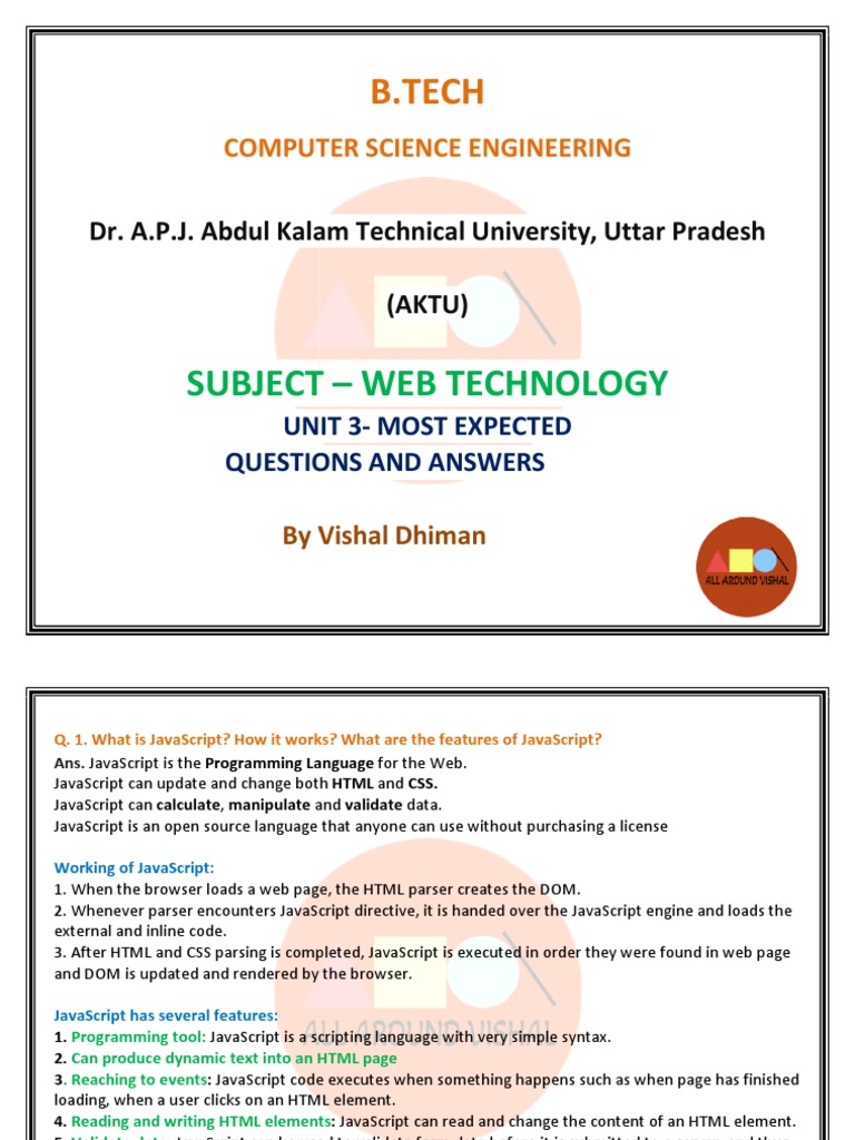 Unit 3 | PDF | Ajax (Programming) | World Wide Web