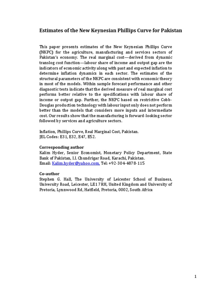 Estimates of The New Keynesian Pre Pub | Descargar gratis PDF | Labour ... Estimates of The New Keynesian Pre Pub | Descargar gratis PDF | Labour ...