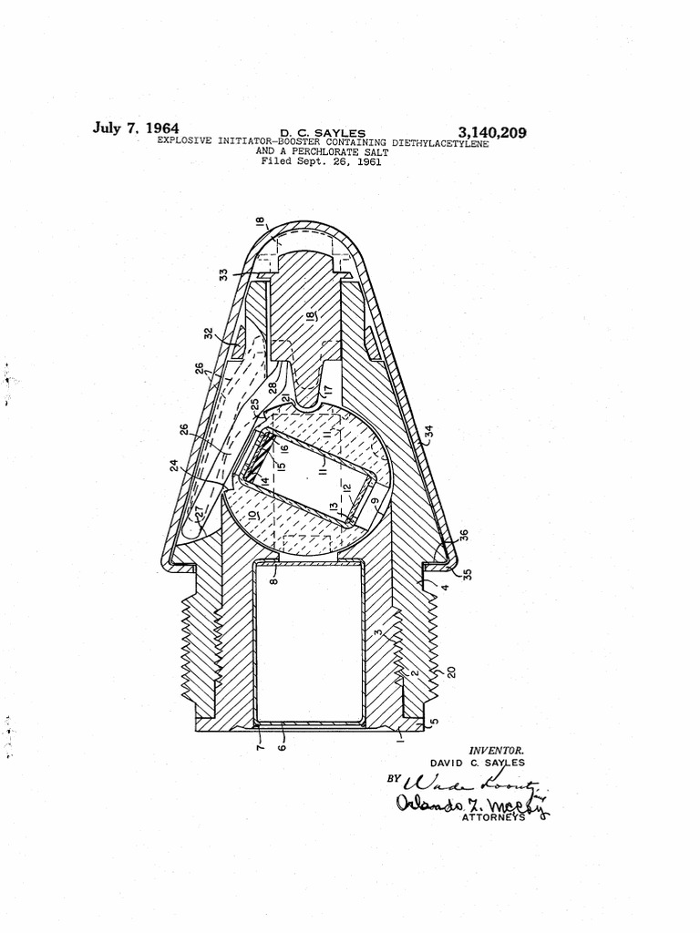 US3140209 M505 Series Fuze 1961 | PDF | Fuze | Chemical Elements