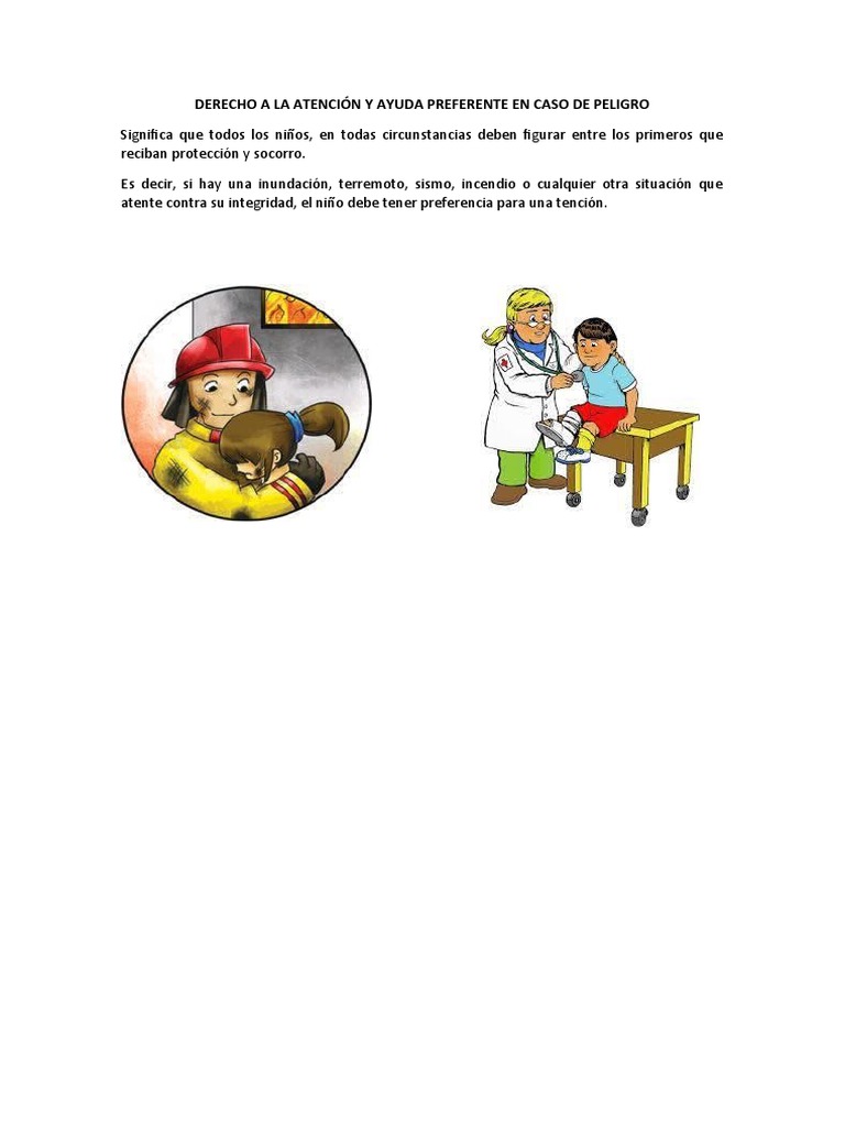 Derecho A La Atención y Ayuda Preferente en Caso de Peligro | PDF