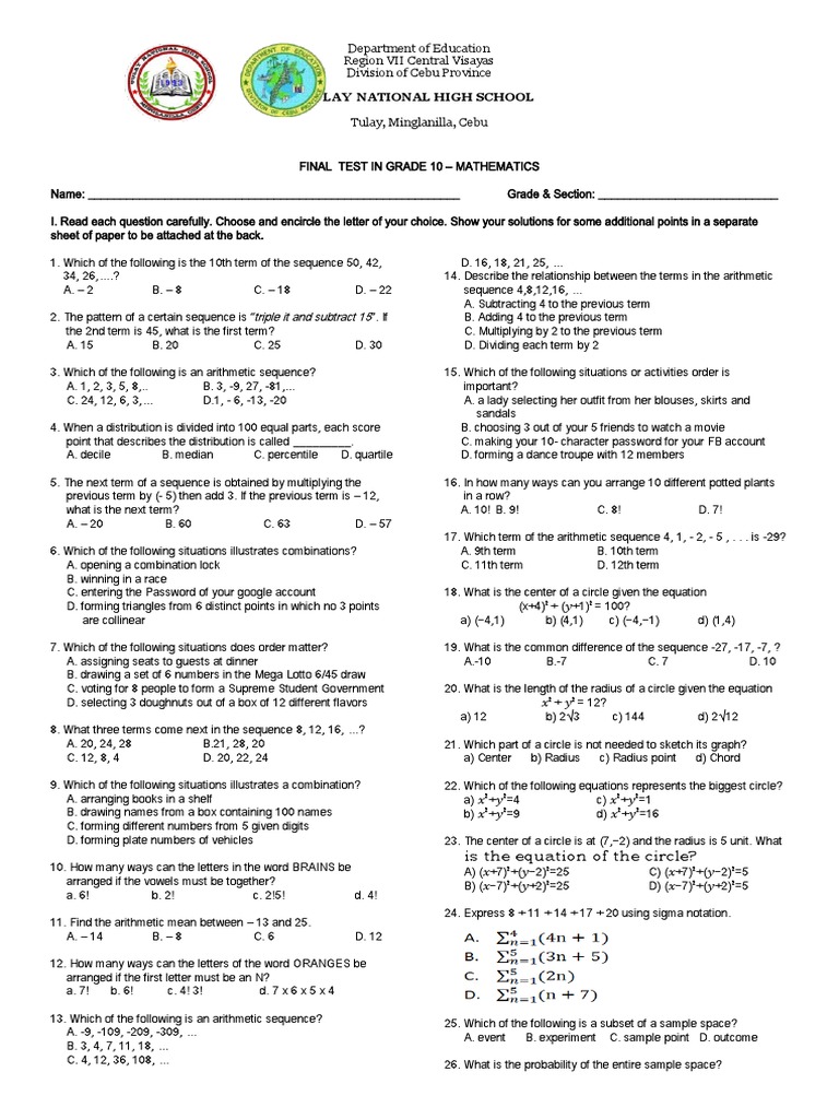 4th PT Finals | Download Free PDF | Angle | Circle
