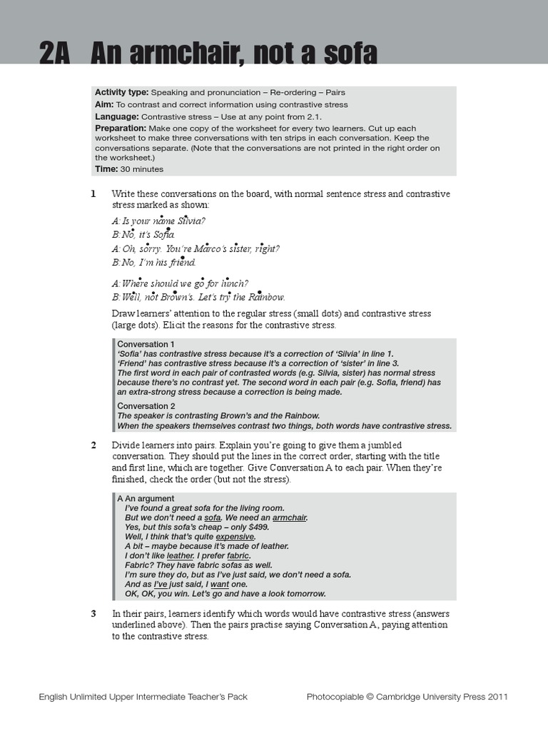 English Unlimited B2 Worksheet_02A | PDF | Stress (Linguistics) | Human ...