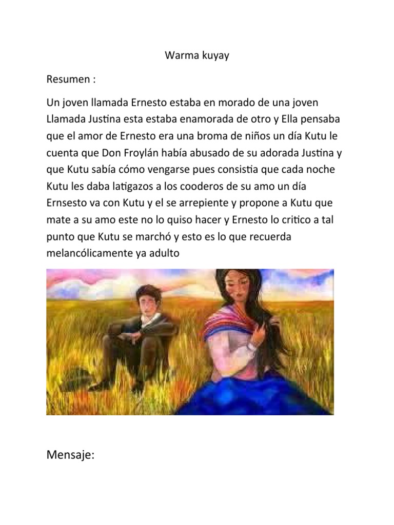 Mensaje y personajes de Warma Kuyay | PDF