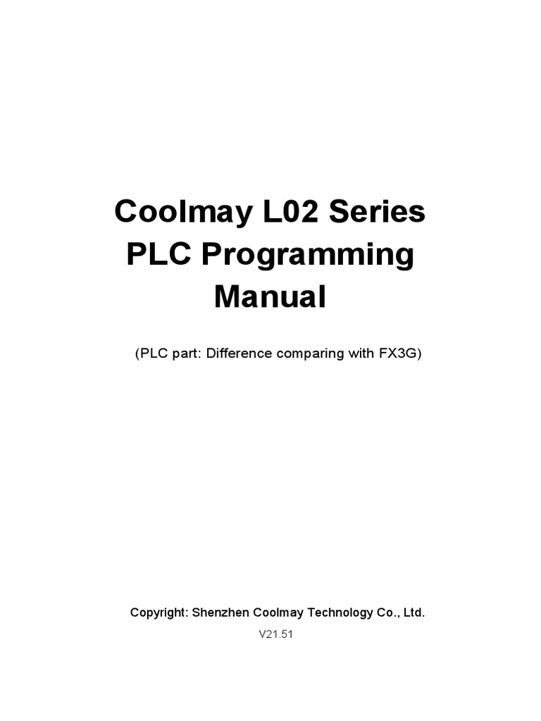 Coolmay L02 Series PLC Progarmming Manual V21.51 | PDF | Programmable Logic Controller | Input ...