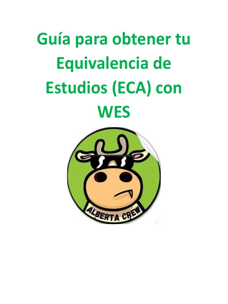 Guía para validar títulos extranjeros ECA WES | PDF | Crecimiento ...