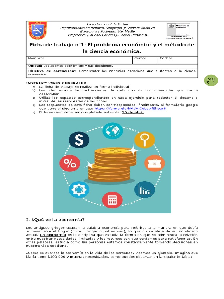 2021 Ficha 1 Problema Economico y Metodo de La Economia | PDF | Ciencias económicas | Macroeconómica