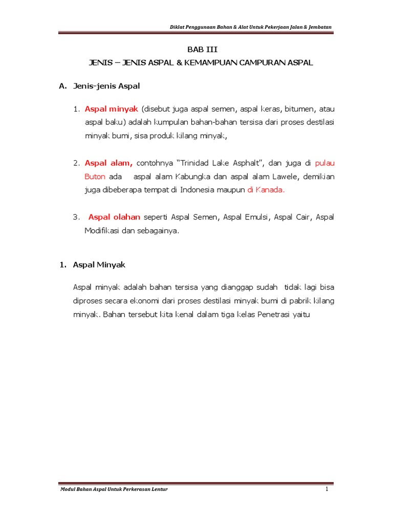 Pengertian Aspal | PDF | Griya & Taman