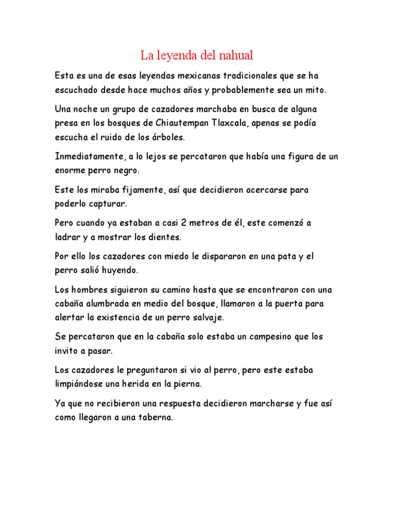 La Leyenda Del Nahual | PDF