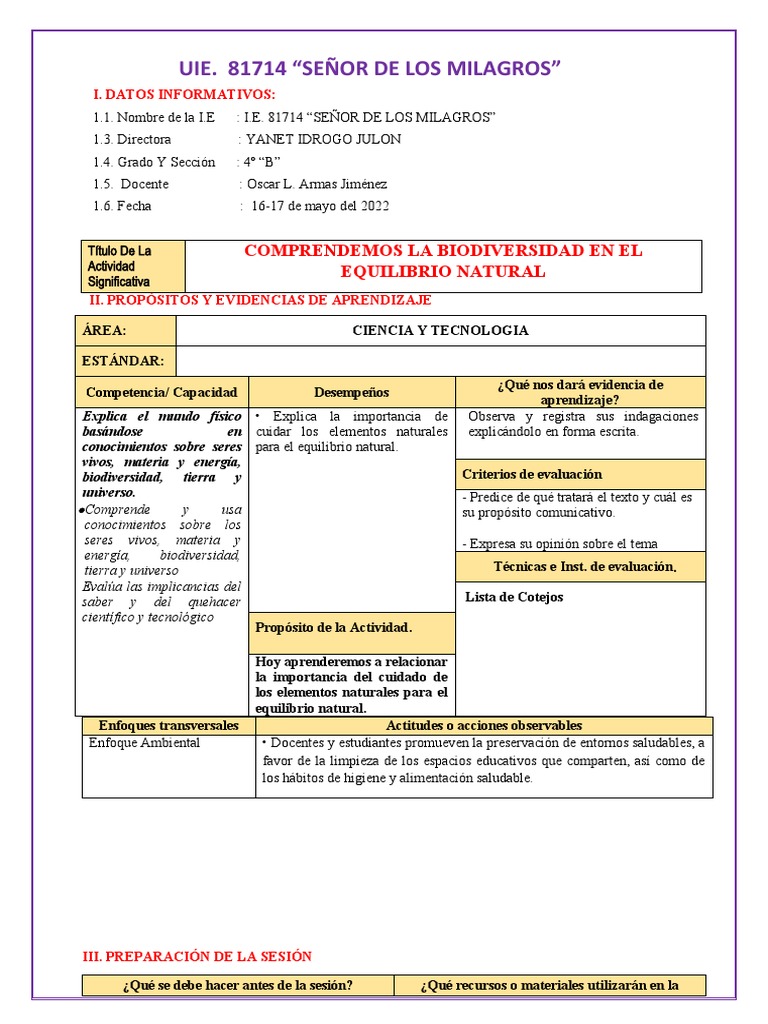 Actividad 1 Semana 4 Dia 16-17 de Mayo Ciencia y Tecnologia | Descargar ...