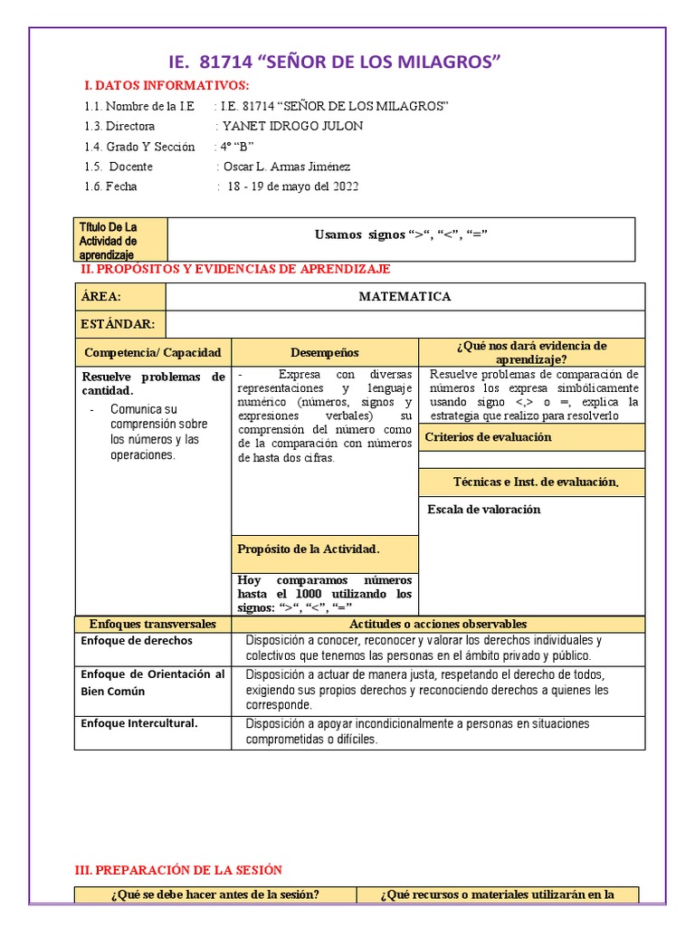 ACTIVIDAD 2 SEMANA 4 DIA 18 - 19 DE MAYOMATEMATICA | PDF
