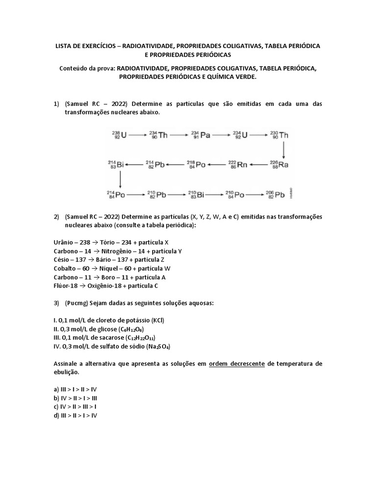 Cópia de Lista de Exercícios Do Segundo Ano Terceira Etapa PROFESSOR ...