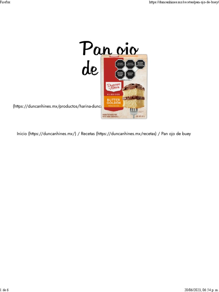 Pan Ojo de Buey | PDF | Panes | Cocinando