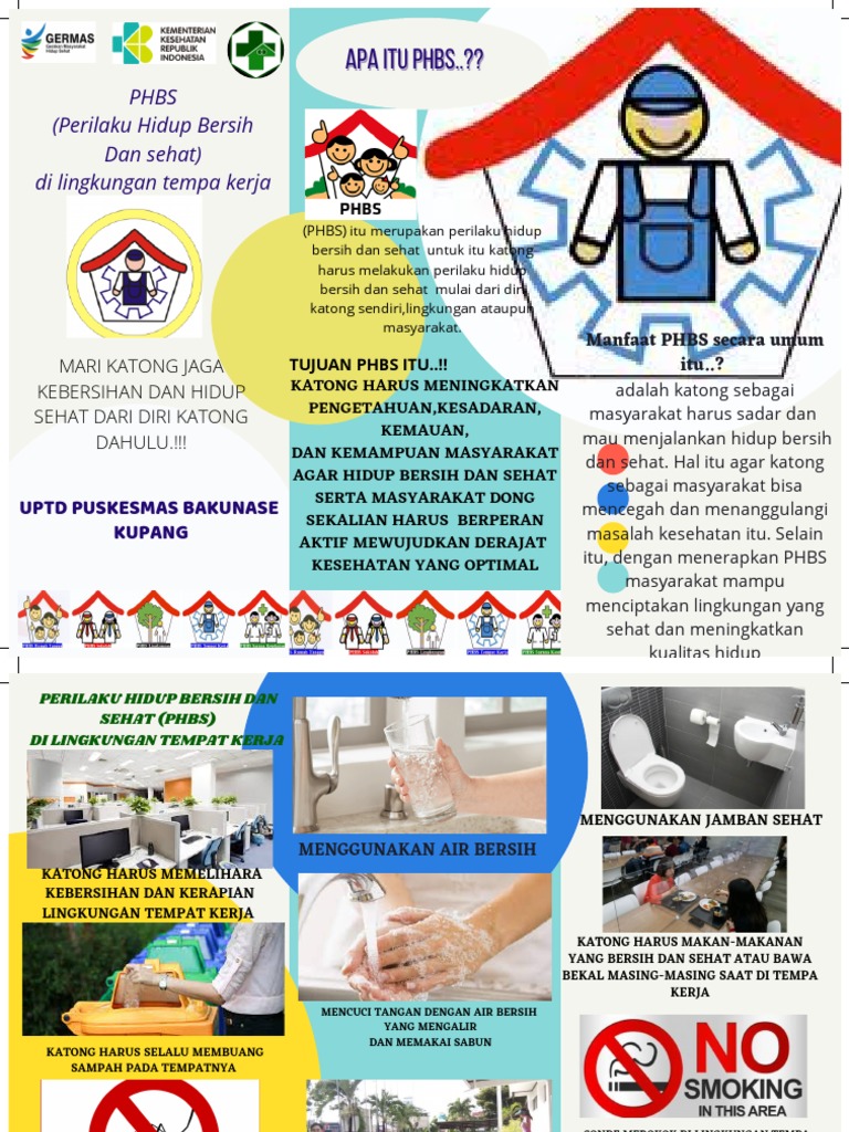LEAFLET PHBS LINGKUNGAN KERJA KPG UMMI | PDF