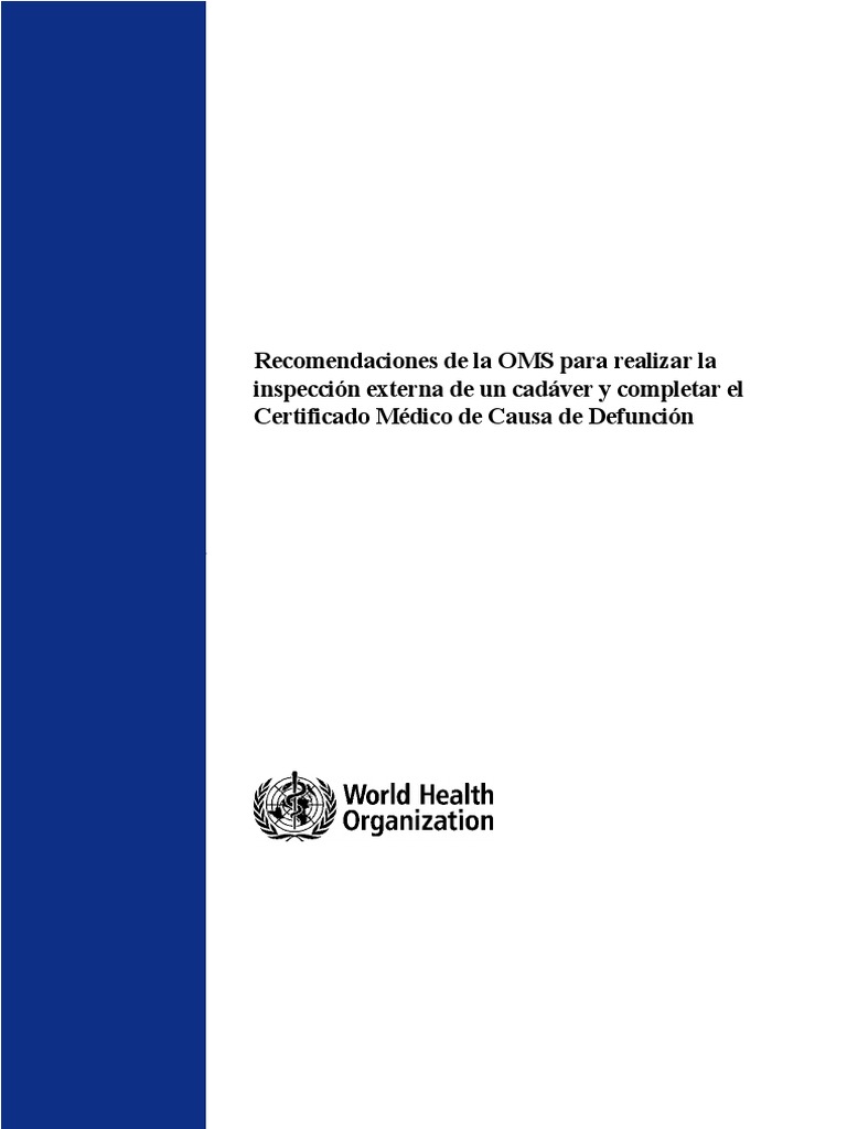 OMS Recomendaciones Defuncion SP | PDF | Muerte | Licencia Creative Commons