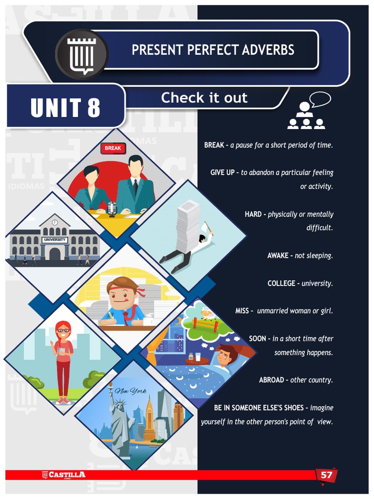 Unit 8 - Present Perfect Adverbs | PDF | Perfect (Grammar ...