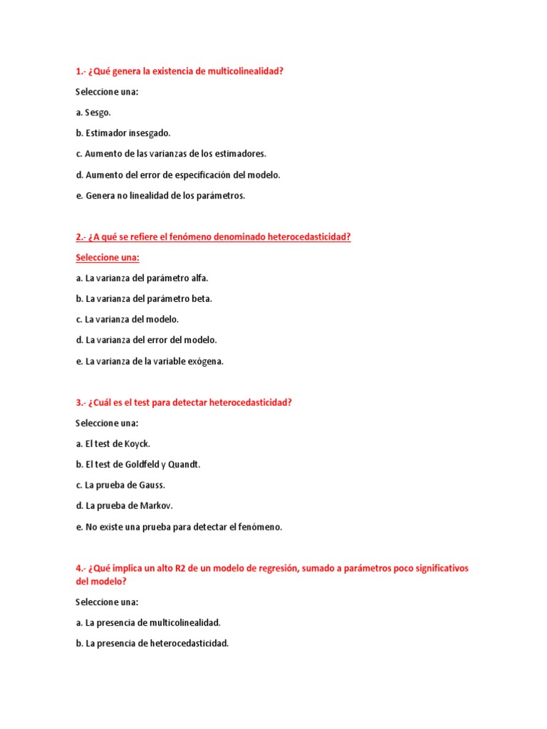 Econometria-U2 (1) | PDF | Multicolinealidad | Análisis de regresión