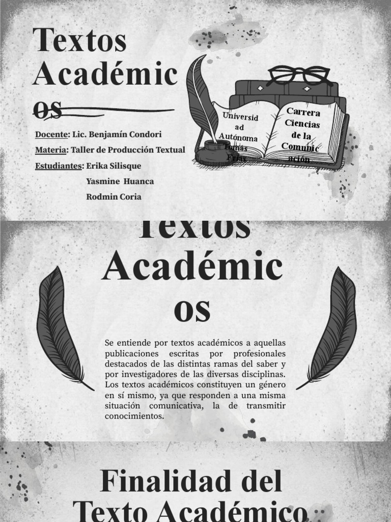 TEXTOS ACADÉMICOS Editado | PDF | Conocimiento | Autor