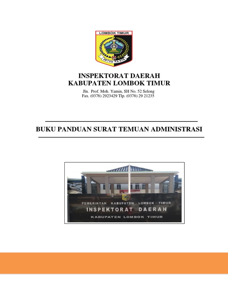 Panduan Surat Temuan Administrasi | PDF