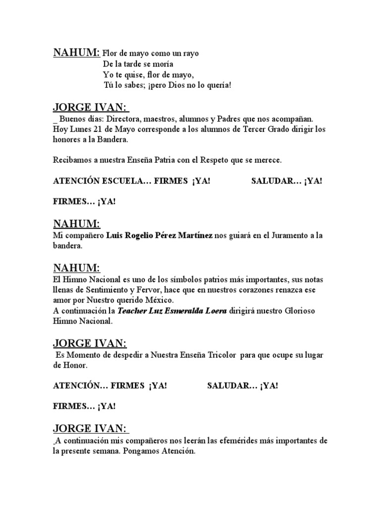 Programa de Honores (Mayo) | PDF