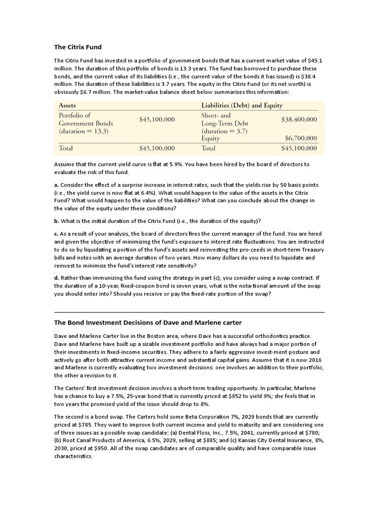 Practica Modulo 6 Enunciados (1) | PDF | Bond Duration | Bonds (Finance)