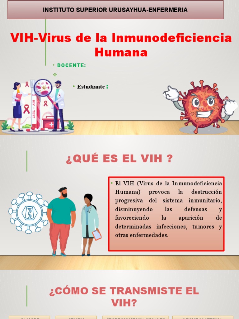 VIH: Transmisión, Prevención y Pruebas | PDF | VIH | Infección ...