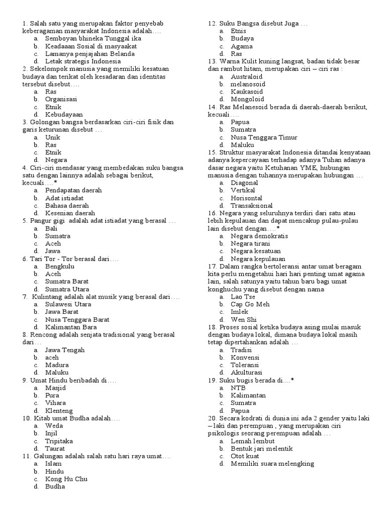 Soal UH 1 BAB 4 Semeseter 2 Type C | PDF